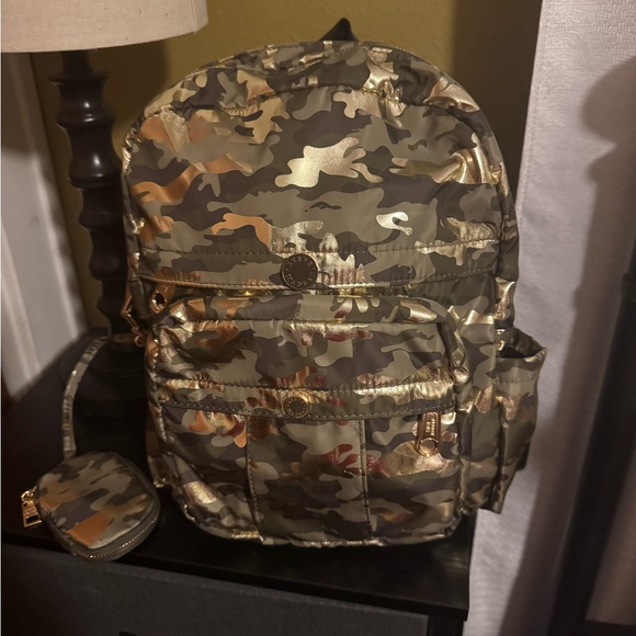Steve Madden | Bags | Steve Madden Green And Brown Backpack With ...